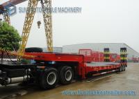 China Low Bed Semi Flatbed Semi Trailer 70 T 3 Axles With 16m Length for sale