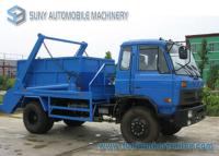 China Dongfeng 7 - 8 Tons Trash Trucks 4x2 Swing Arm Dual Axles 145 cab for sale