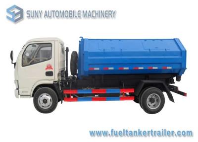 China Dongfeng 4 - 5m3 Diesel Arm Hook Garbage Trucks , 4x2 Drive Refuse Truck for sale