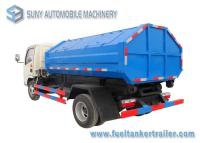China Dongfeng 4 - 5m3 Diesel Arm Hook Garbage Trucks , 4x2 Drive Refuse Truck for sale