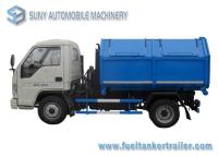 China Foton 3 - 4m3 4x2 Diesel Arm Hook Garbage Trucks 2 Axles 103hp for sale