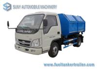 China Foton 3 - 4m3 4x2 Diesel Arm Hook Garbage Trucks 2 Axles 103hp for sale
