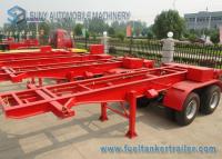 China 20 ft 2 Axles Flat Bed Skeletal Semi Trailer Steel Q345 12R22.5 Tire for sale