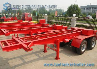 China 20 ft 2 Axles Flat Bed Skeletal Semi Trailer Steel Q345 12R22.5 Tire for sale
