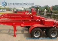 China 20 ft 2 Axles Flat Bed Skeletal Semi Trailer Steel Q345 12R22.5 Tire for sale