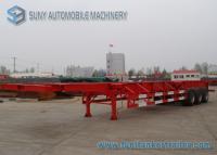 China Flatbed Three Axles Container Skeletal Trailer 53ft Container Mechanical Suspension for sale
