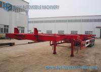 China Flatbed Three Axles Container Skeletal Trailer 53ft Container Mechanical Suspension for sale