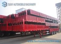 China 60 Ton Heavy Flatbed Semi Trailer FUWA Tri Axles Semi Cargo Trailer for sale