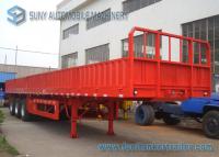 China 60 Ton Heavy Flatbed Semi Trailer FUWA Tri Axles Semi Cargo Trailer for sale