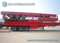 China 60 Ton Heavy Flatbed Semi Trailer FUWA Tri Axles Semi Cargo Trailer for sale