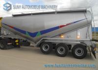 China 6 Wheels Mild Steel Dry Bulk Tanker Trailer Single Tyre 48000 L Volume for sale