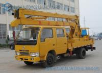 China Professional DFAC 18m High Operation Boom Truck Rentals Yellow And White for sale