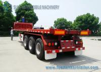China 40 Ft  Container Flatbed Dump Heavy Duty Flatbed Trailer 3 Axles 50T for sale