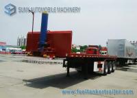 China 40 Ft  Container Flatbed Dump Heavy Duty Flatbed Trailer 3 Axles 50T for sale