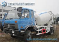 China Dongfeng 153 Blue Cab 6 Wheeler 6 M3 Concrete Mixer Truck Cummins Engine for sale