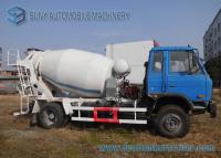 China Dongfeng 153 Blue Cab 6 Wheeler 6 M3 Concrete Mixer Truck Cummins Engine for sale