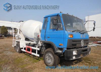 China Dongfeng 153 Blue Cab 6 Wheeler 6 M3 Concrete Mixer Truck Cummins Engine for sale