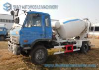 China Dongfeng 153 Blue Cab 6 Wheeler 6 M3 Concrete Mixer Truck Cummins Engine for sale