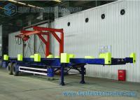 China 65T Terminal Frame Container Flatbed Semi Trailer 40 ft 2 Lines Skeleton for sale