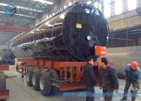 China 3 Axle Flue Heating Asphalt Tanker Trailer 52000 Liters Bitumen Tanker for sale