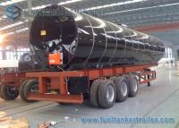 China 3 Axle Flue Heating Asphalt Tanker Trailer 52000 Liters Bitumen Tanker for sale