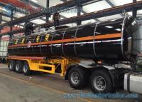 China Steam Heating 3 Axle Asphalt Tank Trailer 42000 L Bitumen Tanker for sale