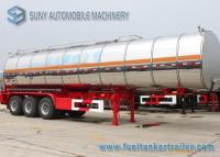 China 44 m3 Stainless Steel Asphalt Tanker Trailer Tri Axle Steam Heat  Bitumen Tanker for sale