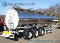 China 38000 L Chemical Oil Tank Trailer , Butyl Acetate Semi Trailer truck for sale
