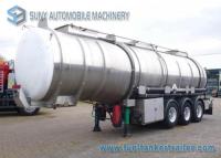 China 33000 L Acid Solution Chemical Tank Trailer 3 Axle Aluminum Tanker for sale