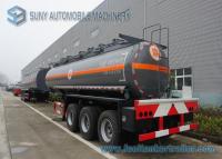 China Sodium Hydroxide Solution Oil Tank Trailer , 20 m3 Carbon Steel Tank for sale