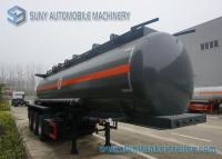 China Sodium Hydroxide Solution Oil Tank Trailer , 20 m3 Carbon Steel Tank for sale