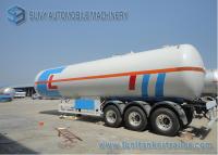 China 58500 liters tri-axle LPG tank trailer 24.5MT , LPG gas tanker semi trailer for sale