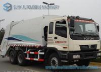 China Foton 3 Axles Compactor Garbage Trucks 6x4 Drive 16 m3 - 18m3 Capacity for sale