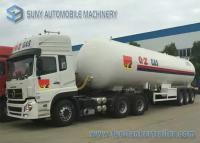 China 3 FUWA Axles LPG Tank Trailer 50M3 Propane Gas Tanker semi trailer for sale