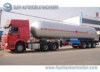 China 3 FUWA Axles LPG Tank Trailer 50M3 Propane Gas Tanker semi trailer for sale