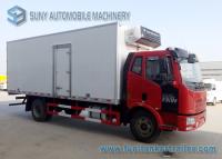 China 180 HP FAW J6 4x2 Refrigerator Van Truck Load 10T Box Volume 30 Cubic for sale