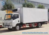 China 139 kw / 190 hp ISUZU 700p refrigerated delivery truck Load  10 T fridge truck hire for sale