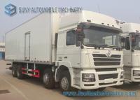China Box 50 Cubic frozen truck rental Shacman 8x4 Heavy Cooling Van Truck 260 HP for sale