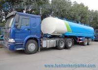 China Drinking Water Tanker Trailer 40000 L SUS304 2B Fuel Tanker Semi Trailer for sale