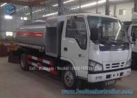 China ISUZU 4x2 Fuel Oil Tank Trailer Carbon Steel 4000 L Refuel Tanker Truck for sale