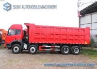 China FAW Jiefang 4 Axles Garbage Container Truck 50000kgs 60000kgs Dump 8X4 Drive for sale