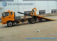 China Yellow Forland Times 5T flatbed tow truck 3 Seats 1 Sleeper Left Hand Drive for sale