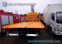 China Yellow Forland Times 5T flatbed tow truck 3 Seats 1 Sleeper Left Hand Drive for sale