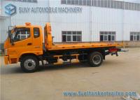China Yellow Forland Times 5T flatbed tow truck 3 Seats 1 Sleeper Left Hand Drive for sale