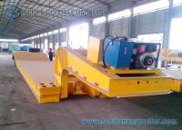 China 18 m Tri axle Separable Low Flatbed Semi Trailer Load Capacity 50 T 60 T for sale