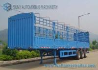 China Length 12 m Fenced Flatbed Semi Trailer 3 Axles Load Capacity 50 T 55 T for sale