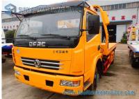 China DFAC Yellow Duolika 5 Ton Flatbed Recovery Truck 4400 MM Wheelbase for sale