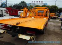 China DFAC Yellow Duolika 5 Ton Flatbed Recovery Truck 4400 MM Wheelbase for sale