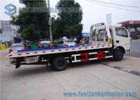 China Green Platform DFAC Duolika 5000 KG Flatbed Tow Truck EQ1081 , White Cab for sale