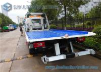 China White Single Cab Foton Auman 5T Truck Blue Platform Car Carrier LHD for sale